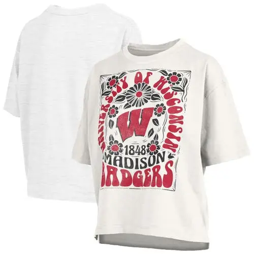 PRESSBOX Wisconsin Badgers Harmony Oversized Slub T-shirt