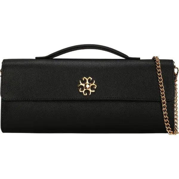 Gorski Top Handle Leather Crossbody Bag - Black