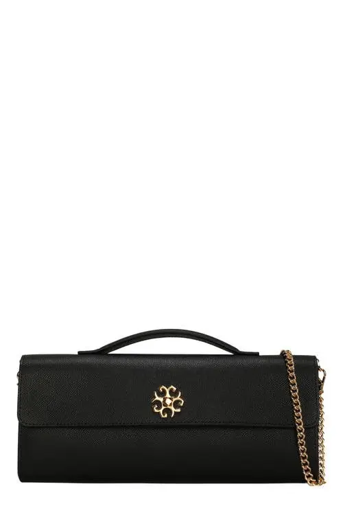 Gorski Top Handle Leather Crossbody Bag - Black