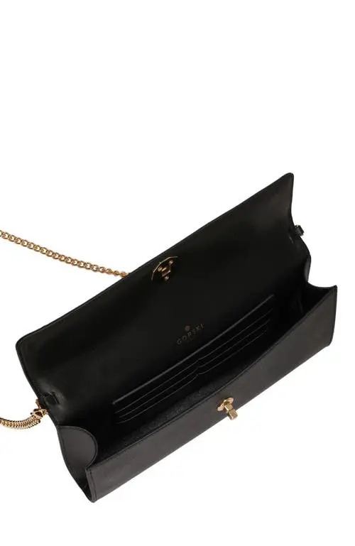 Gorski Top Handle Leather Crossbody Bag