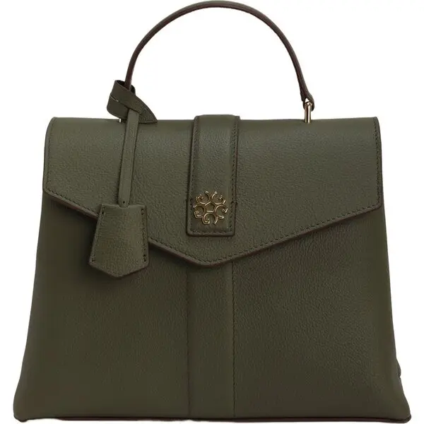 Gorski Top Handle Leather Crossbody Bag - Olive