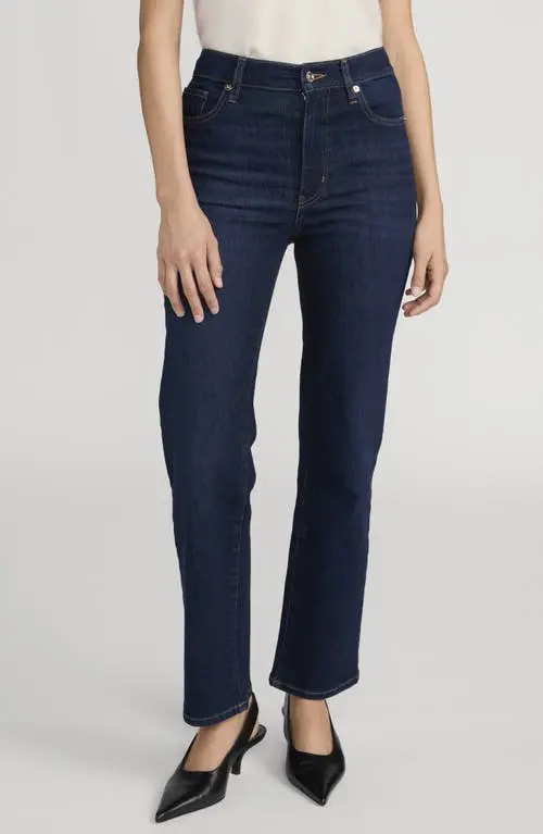FRAME Pixie Le Sleek Straight High Waist Ankle Jeans - Fairway