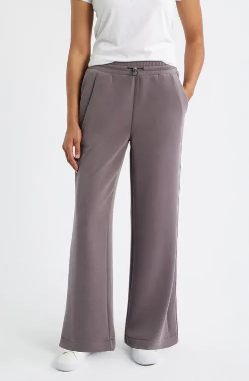 CITY BLUES Wide Leg Athletic Pants - Dark Gray