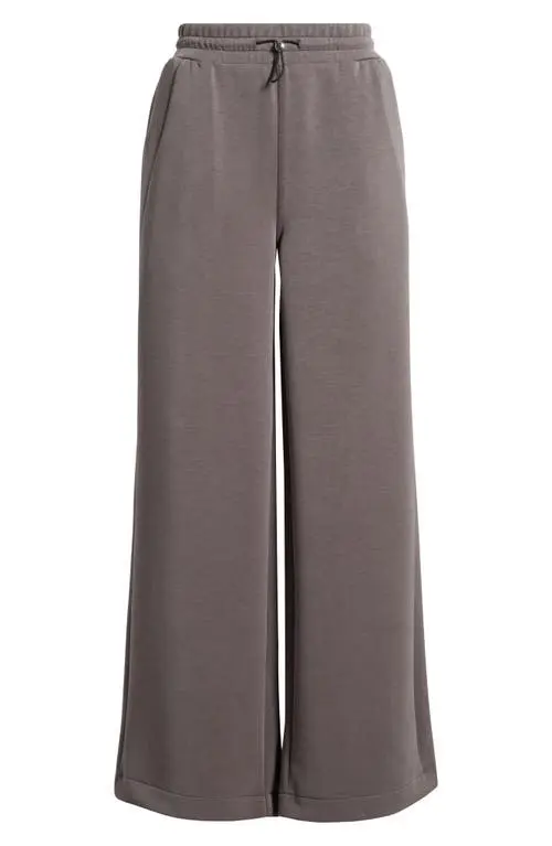 CITY BLUES Wide Leg Athletic Pants - Dark Gray