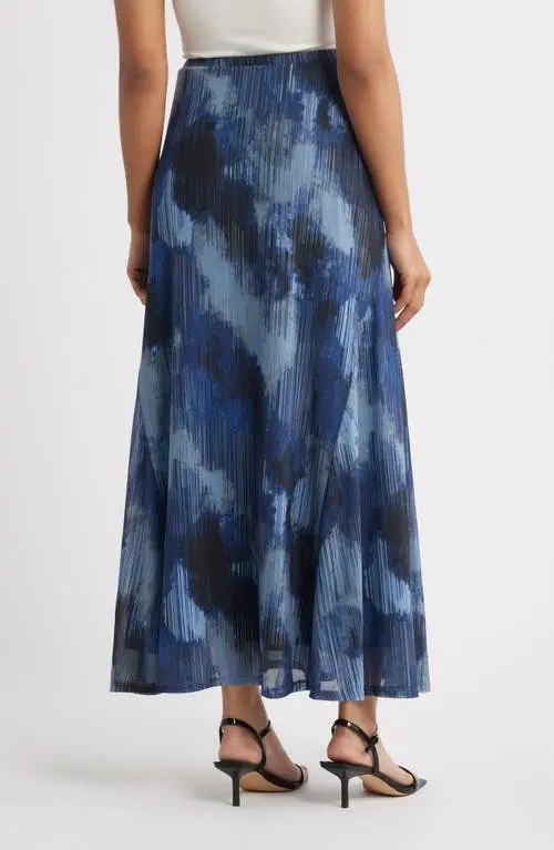 CITY BLUES Belle Maxi Skirt - Navy Multi