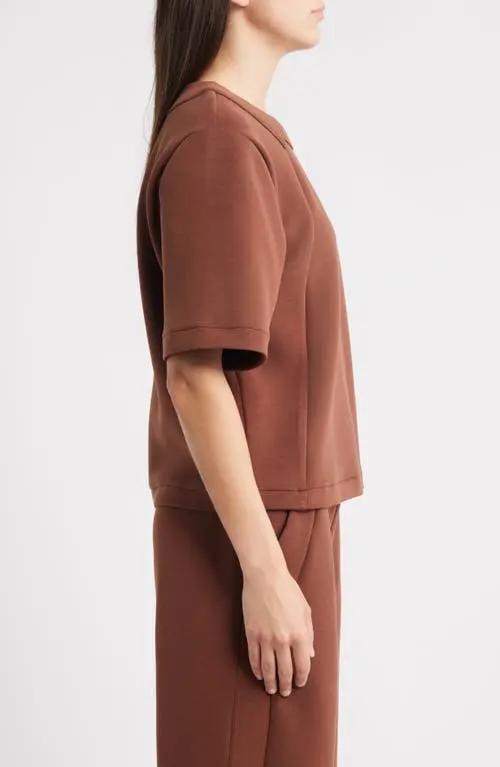CITY BLUES Elbow Sleeve Crewneck T-shirt - Earth