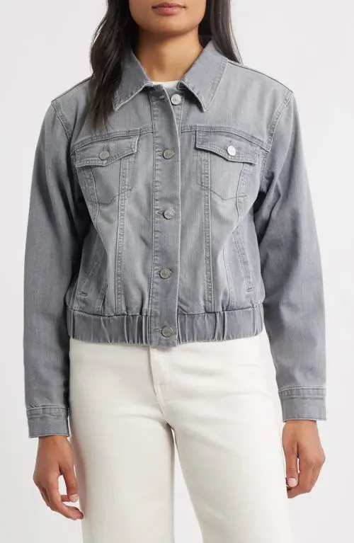 CITY BLUES Bomber Trucker Jacket - Gray