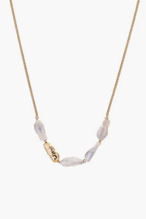 TUTTI Lustre Freshwater Pearl Necklace - Gold