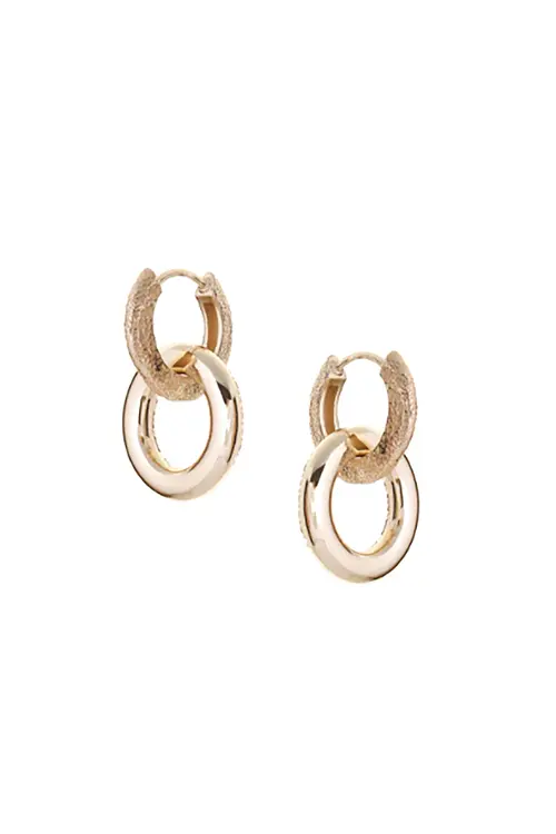TUTTI Charm Hoop Earrings - Gold