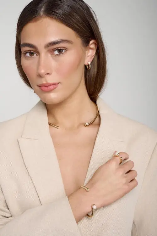 TUTTI Oceanic Ring With Pearl Enamel - Silver