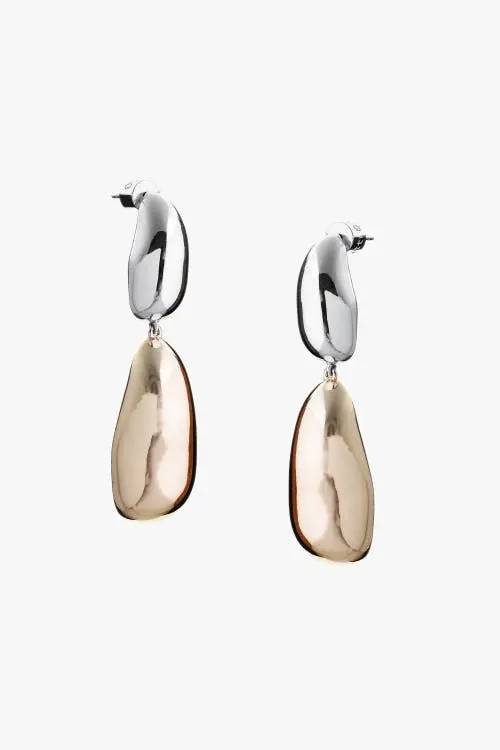TUTTI Hampstead Drop Earrings - Two Tone Finish