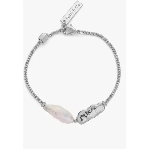 TUTTI Lustre Beaded Bracelet - Silver