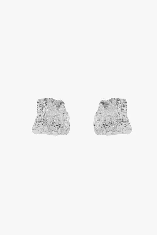 TUTTI Textured Stud Earrings - Silver