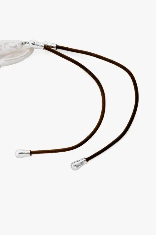 TUTTI Baroque Pearl Necklace - Silver