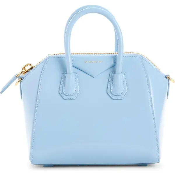 Givenchy Mini Antigona Leather Satchel - 452-light Blue