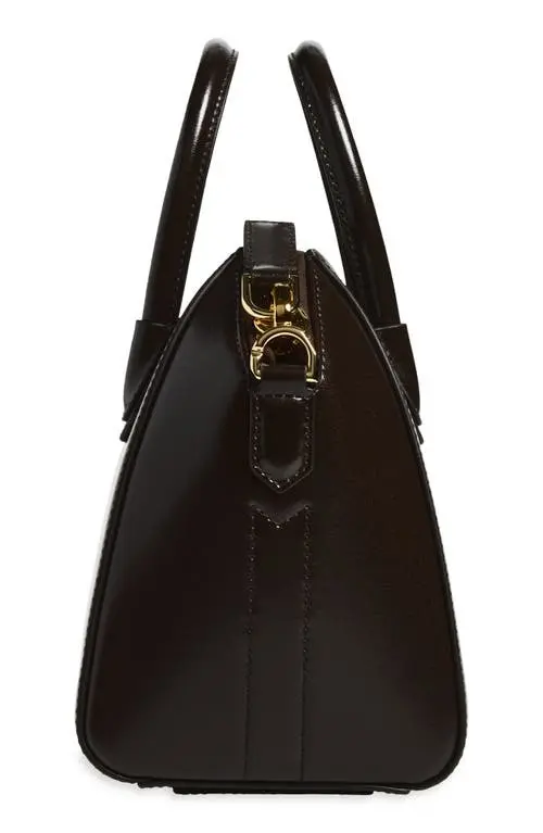 Givenchy Mini Antigona Leather Satchel - Chocolate