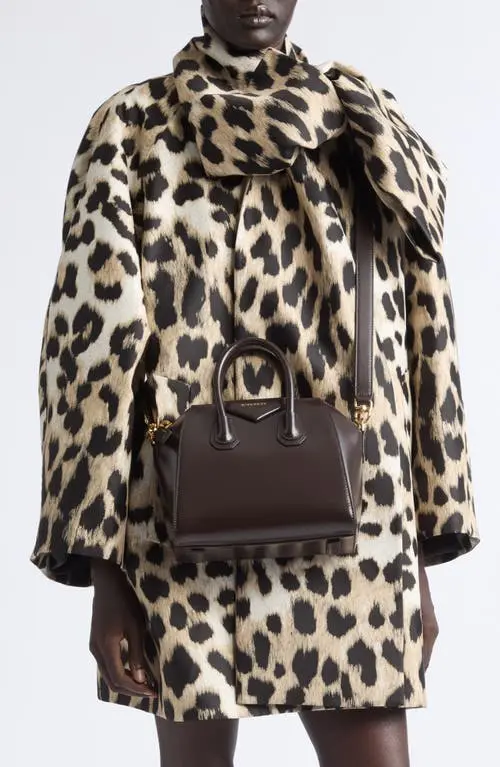 Givenchy Mini Antigona Leather Satchel - Chocolate