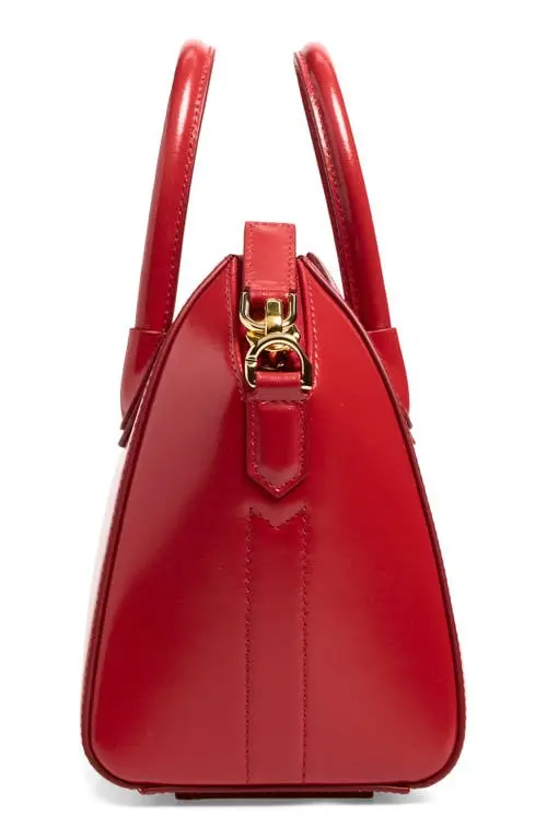 Givenchy Mini Antigona Leather Satchel - Vermillion