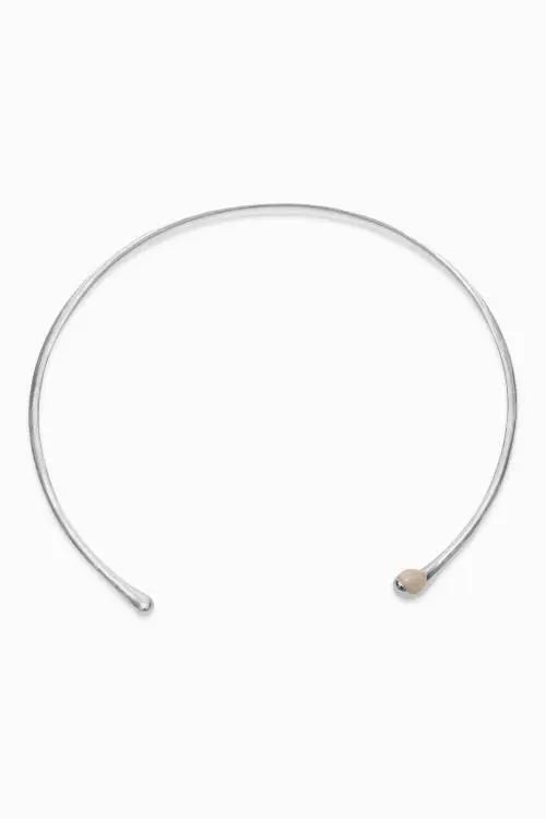 TUTTI Oceanic Enamel Collar Necklace - Silver