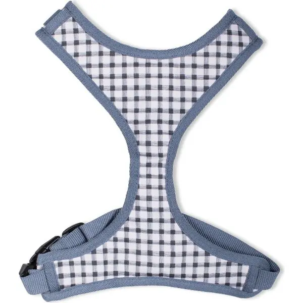 FRINGE STUDIO Painted Gingham Dog Harness - Black