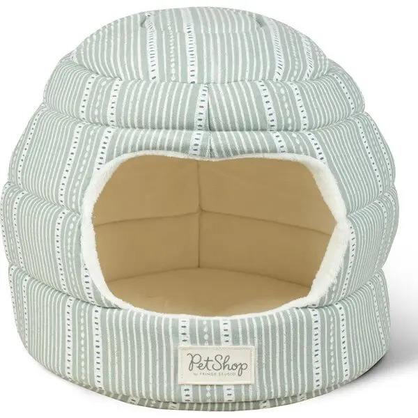 FRINGE STUDIO Canvas Hut Pet Bed - Green