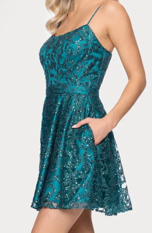 slim fit dress slacks One-Shoulder Long Green Prom Dress with Lace-Up Back Hunter / 0 main image 0