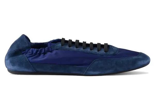 Prada Collapse Re-nylon And Suede Sneakers - Bluette