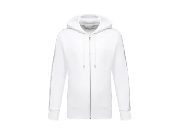 Alexander McQueen Tape Logo Zip Hoodie