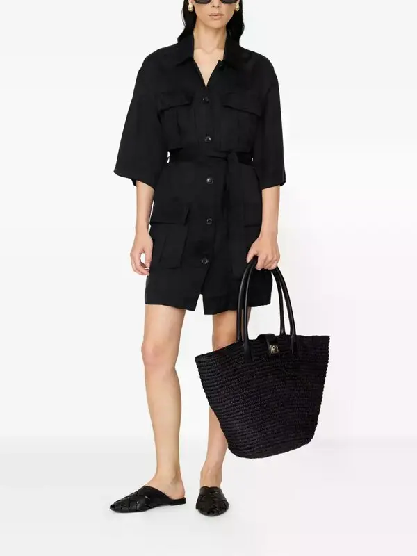 ANINE BING Geri Belted Cargo-pocket Dress