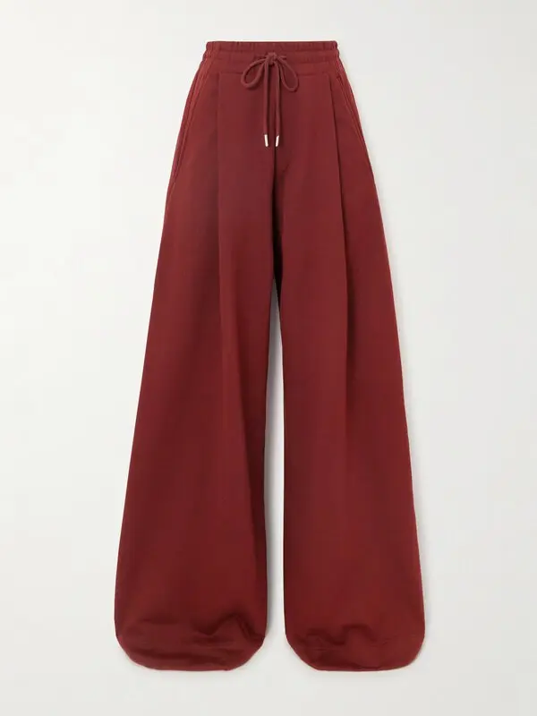 Dries Van Noten Hadium Pleated Cotton-jersey Pants