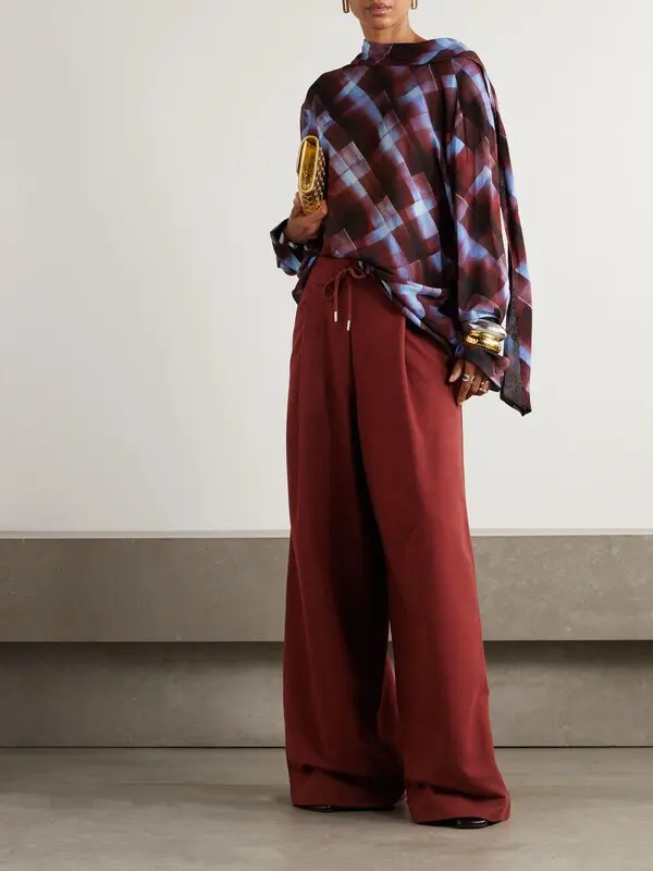 Dries Van Noten Hadium Pleated Cotton-jersey Pants