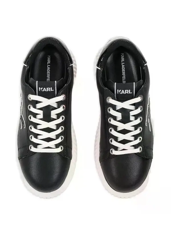 Karl Lagerfeld Embroidered Logo Platform Sneakers