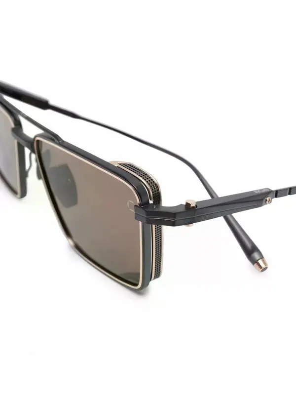 AKONI Sprint Square-frame Sunglasses - Black