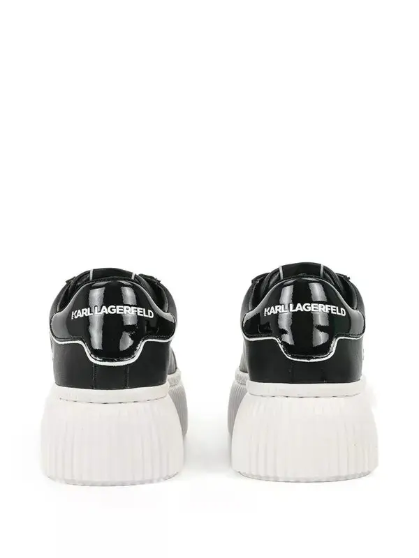 Karl Lagerfeld Embroidered Logo Platform Sneakers