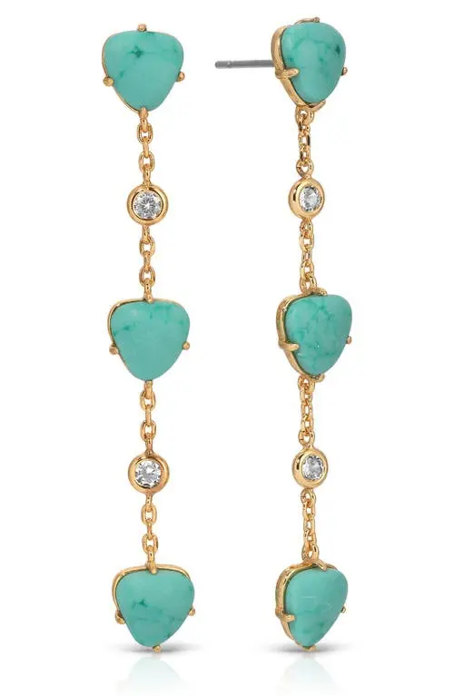 Ettika Reconstituted Drop Earrings - Turquoise