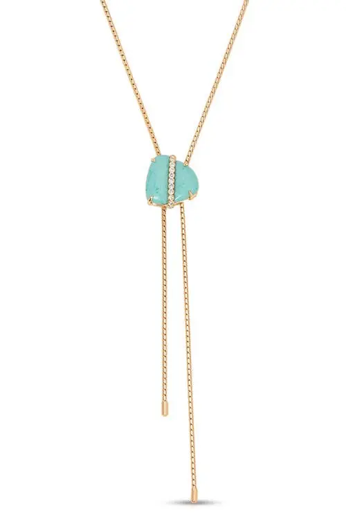 Ettika Reconstituted Solstice Bolo Necklace - Turquoise