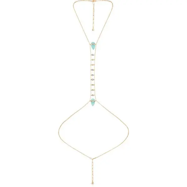 Ettika Reconstituted Solstice Body Chain - Turquoise