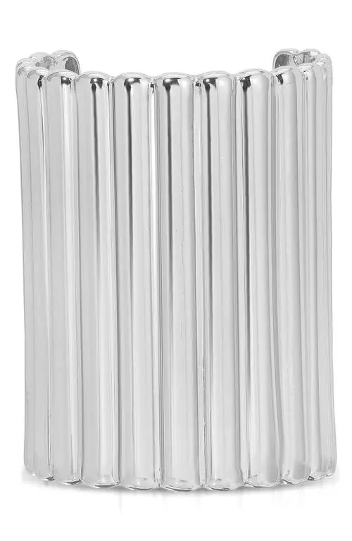 Ettika Ribbed Ponytail Cuff - Silver