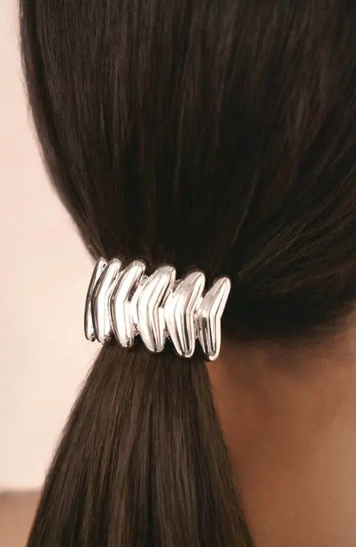 Ettika Moderna Ponytail Holder - Silver