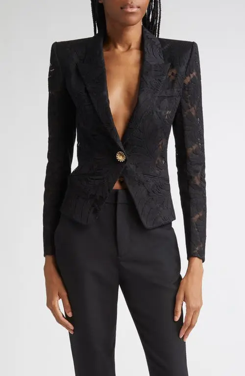 Balmain Fitted Lace Blazer