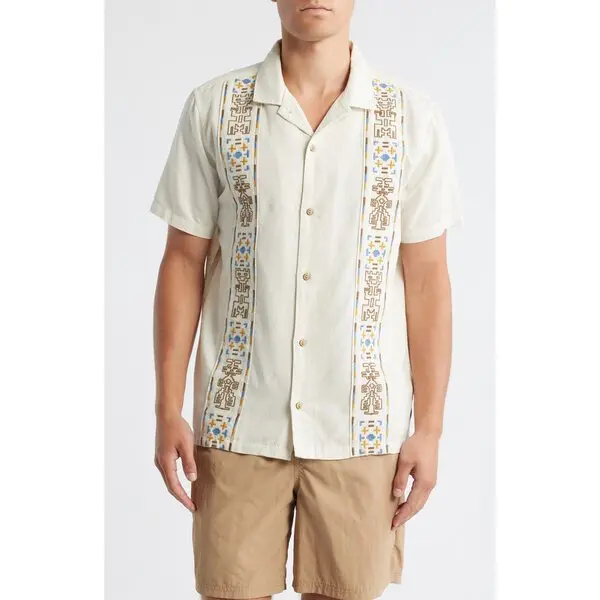 ROARK Gonzo Embroidered Organic Cotton & Linen Camp Shirt - Ioy