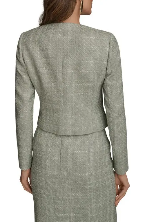 Donna Karan New York Button Front Tweed Jacket