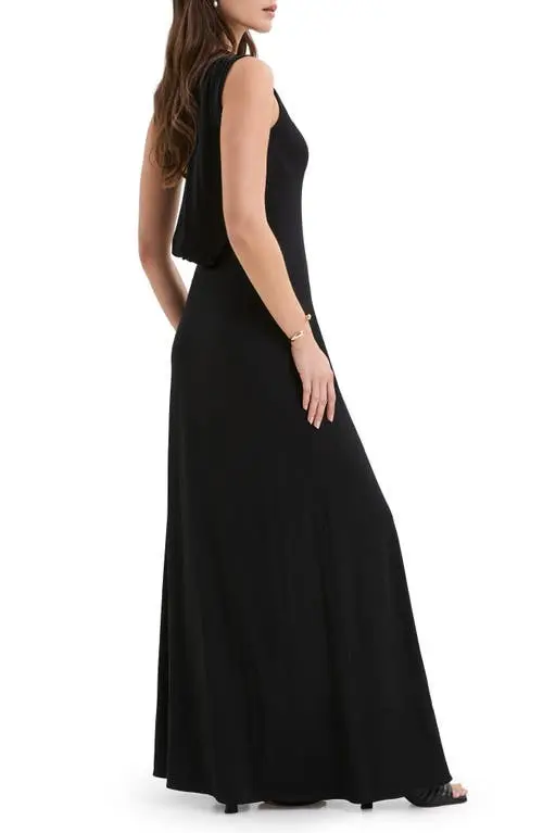 MARCELLA Laurel Sleeveless Stretch Jersey Gown - Black