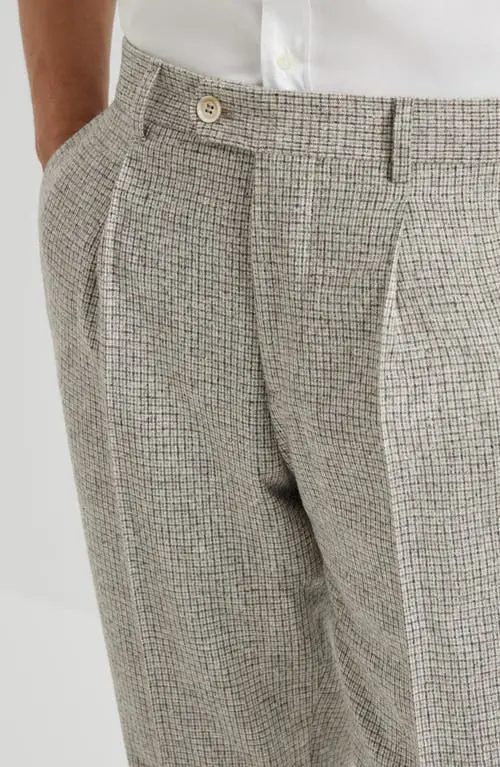 Brunello Cucinelli Checked Flannel Trousers