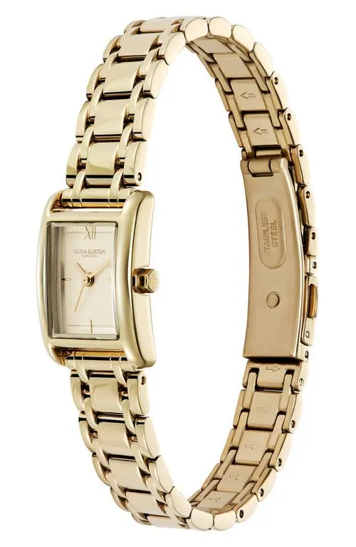 OLIVIA BURTON Mini Grove Rectangular Bracelet Watch - Gold