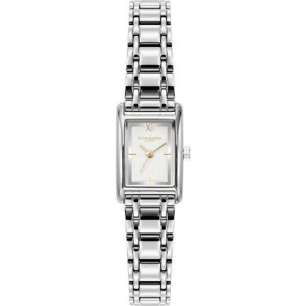 OLIVIA BURTON Mini Grove Rectangular Bracelet Watch - Silver