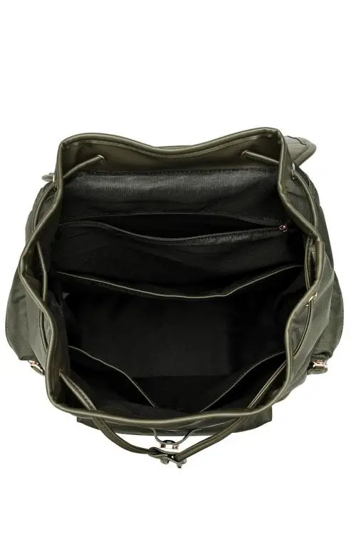 ELLE 23l Monogram Travel Backpack - Olive Green
