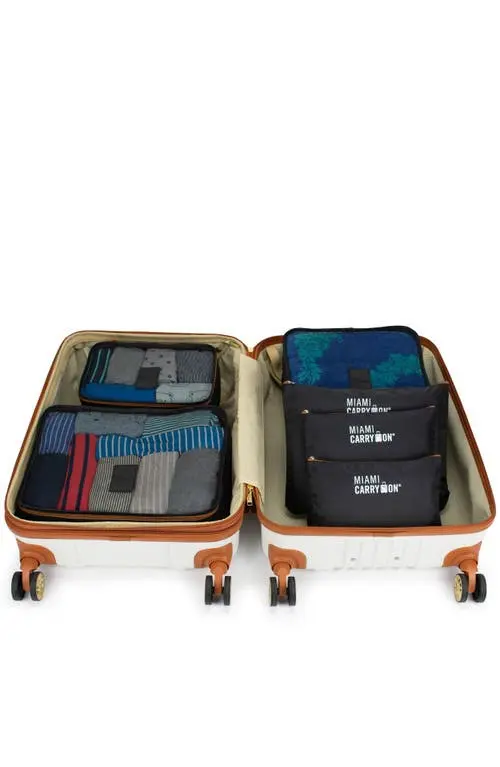 MIAMI CARRY ON 6-piece Packing Cubes - Black/tan