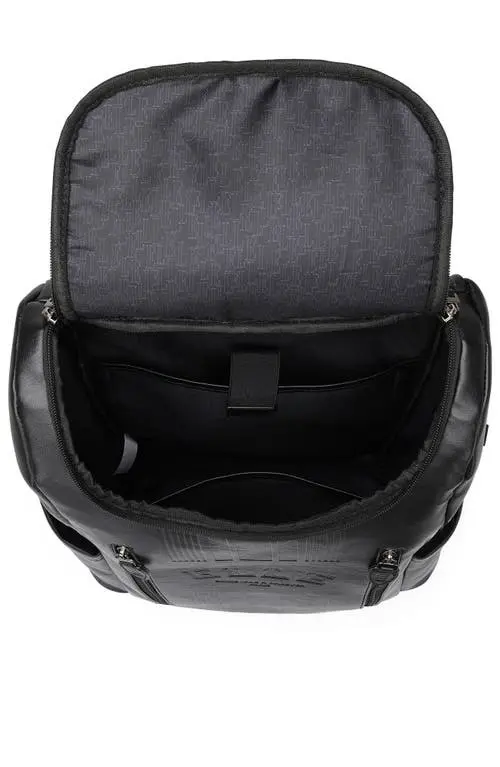 ELLE 22l Vegan Leather Backpack - Black