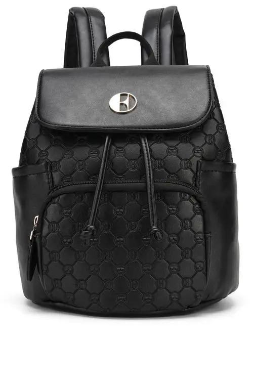 ELLE Compass 10l Vegan Leather Mini Backpack - Black